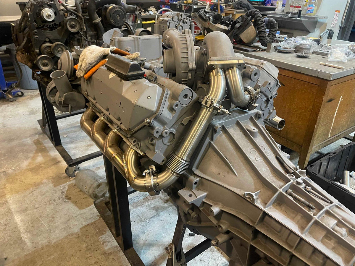 UltraFlo Billet V-band Header and Bellowed Up Pipes Kit – Ultra Diesel ...